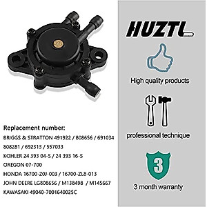 HUZTL Fuel Pump for 24 393 16-S CH17-CH25 CV17-CV25 CH730-CH740 CV730-CV740 17HP-25HP 808656 491922 JOHN DEERE LG808656 16700-Z0J-003 FH661V FD731V FH381V FH430V FH45 engine Lawn Mower