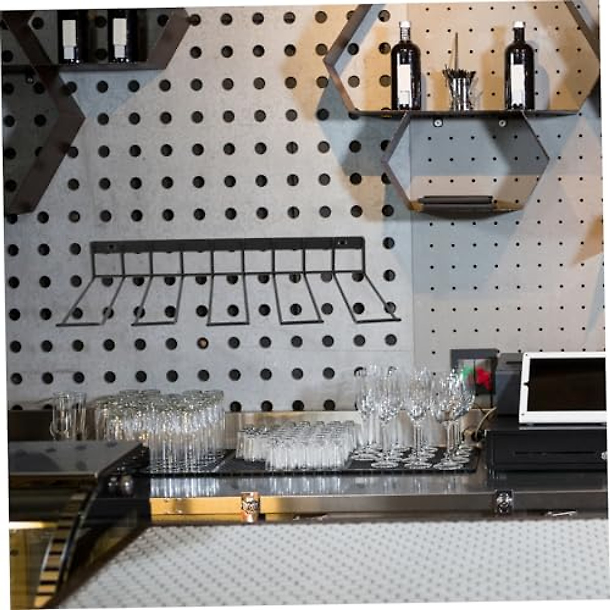 QUMIIRITY Electric Drill Storage Rack Power Drill Cordless Tools Storage Shelves Storage Racks Cordless Drills Garage Tool Rack Multifunctional Storage Rack Power Tool Rack Black Iron