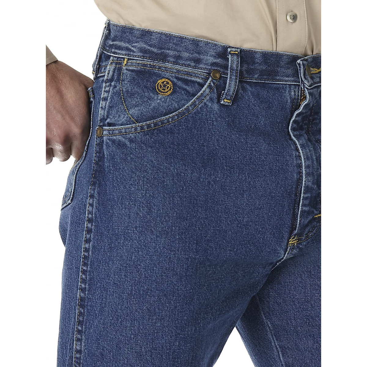 Wrangler Men's George Strait Cowboy Cut Original Fit Jean, Heavyweight Stone Denim, 34W x 30L