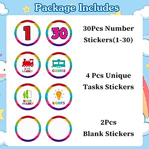 Flyab 36pcs Line up Spots for Classroom Floor 4" Floor Numbers for Classroom Lining up Line up Stickers Classroom Floor Line up Dots for Classroom Floor Back to School Preschool Kindergarten Classroom