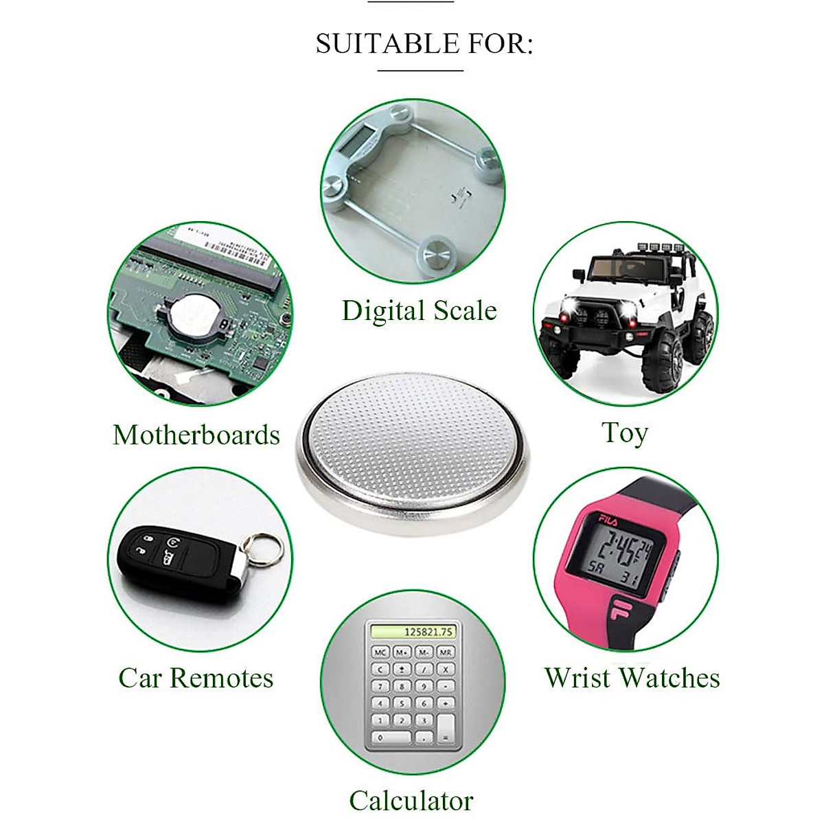 TOSHIBA CR2430 3V Lithium Coin Cell Battery Pack of 5