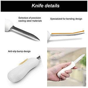 Oyster Shucking Knife, Oyster Knife Oyster Shucker 2 Pcs Shucking Knife and 1 Pair Oyster Gloves Shucking Cut Resistant Glove Knife Glove Oyster Shucking Kit Seafood Opener