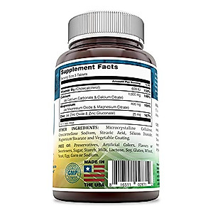 Nutri Essentials Calcium Magnesium Zinc + Vitamin D3 Tablets- Promotes Strong Bones & Teeth, Support Nerve & Muscle Function* (300 Count)