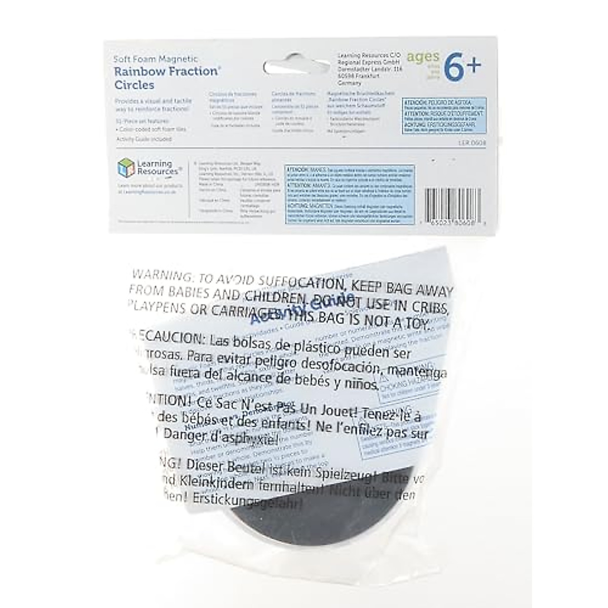 Learning Resources Soft Foam Magnetic Rainbow Fraction Circles