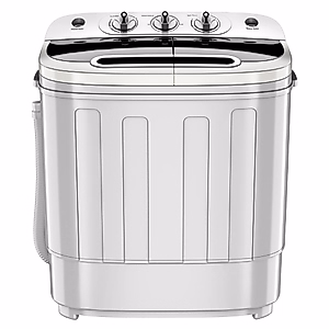 ZENY Portable Clothes Washing Machine Mini Twin Tub Washing Machine 13lbs Capacity with Spin Dryer,Compact Washer and Dryer Combo Lightweight Small Laundry Washer for Home,Apartments, Dorm Rooms,RV