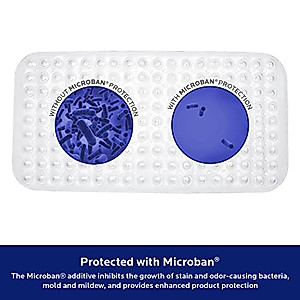 Kenney Microban Protected Bubble Bath Mat, 30.75" L x 15.25" W, Frosted