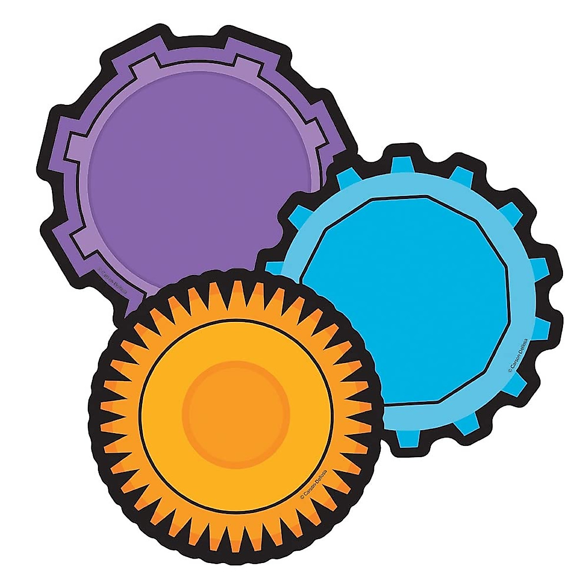 Carson Dellosa Gears Cutouts, 36 Gear Cutouts for Bulletin Board and Classroom Décor, Science Classroom Cut-Outs for Science Décor, STEM Cutouts for Classroom Bulletin Board Decorations