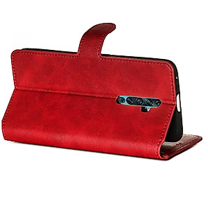 Case for Oppo Reno2 Z Wallet Case,with Card Holder Kickstand Magnetic Closure PU Leather Flip Case Cover for Oppo Reno2 Z 6.53" -Red