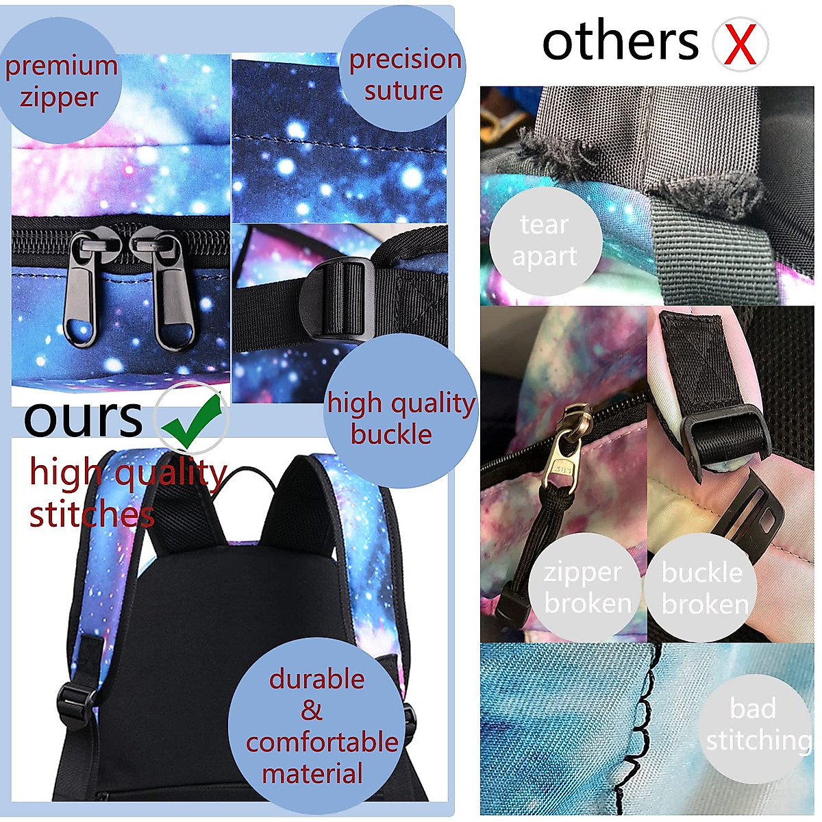 Lmeison Backpack for School Girls Boys, Bookbags for Teen Boys, Anime Cartoon Luminous Backpack with USB Charging Port, Cool Anime Backpack