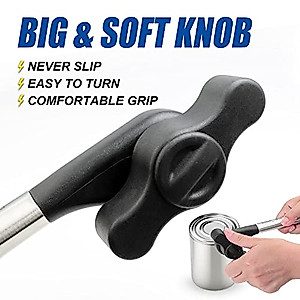 PrinChef Can Opener Smooth Edge, No-Trouble-Lid-Lift Manual Can Opener with Magnet, Side-Cut Safety Can Opener Smooth Edge, with Sharp Blade | Rust Proof Stainless Steel Can Openers, Heavy Duty