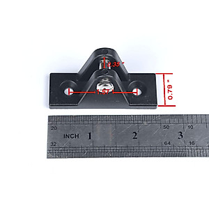 MX Bimini Top Deck Hinge, Flat Mount Boating Equipment with Screws(4PCS)