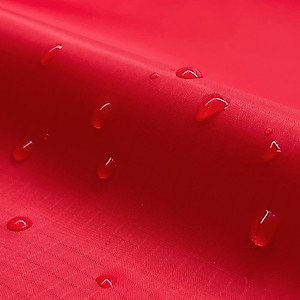 9KM DWLIFE Fabric, Red Waterproof Ripstop Nylon Fabric 40D, 60x78 Inches, Lightweight, PU Coating, Airtight Fabric for Kite, Tent, Flag, Bag, Tarp Cover, DIY Project