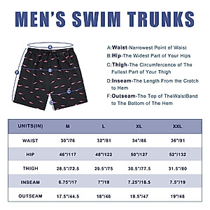 American Trends Mens Swimsuit Trunks Quick Dry Beach Shorts Men's Swimwear Bathing Suit Summer Swimming Clother Banana L