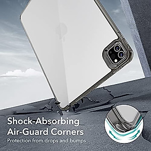 ESR for iPad Pro 12.9 Case, 12.9 inch iPad Pro case (2022/2021, 6th/5th Generation), Thin and Lightweight, Yellowing Resistant, Hard Back, Supports Pencil 2, Classic Series, Clear Black