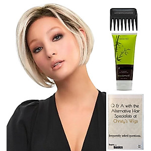 Bundle - 4 items: Ignite Wig by Jon Renau, Christy's Wigs Q & A Booklet, BeautiMark Synthetic Shampoo & Wide Tooth Comb - Color: 24BT18S8