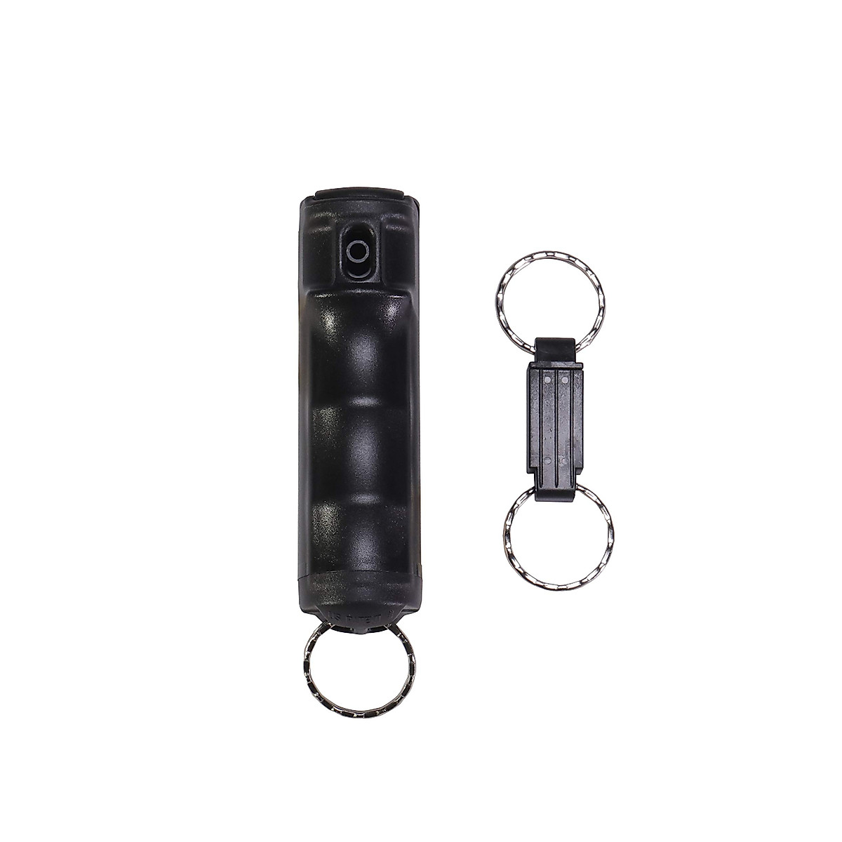 VEXOR Pepper Spray GEL—Police Strength—Flip-Top Grip—Black Case & Finger Grip—Quick Release Key Ring—20+ Shots—10-12 Ft. Range