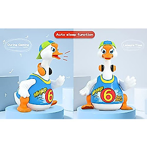 BABYFUNY Hiphop Goose Dancing Toys for Toddlers 1-3 with Music Singing Lights - Musical Toys for Toddlers 1-3，Baby Toys 12-18 Months - Gifts for 1 2 3 Year Old Boys Girls Toddlers - Blue