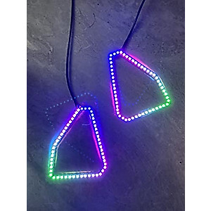 2PCS Angel Eyes Bluetooth CHASING Vent Overlay Lights KIT For 2020 2021 2022 2023 Polaris Slingshot Headlights