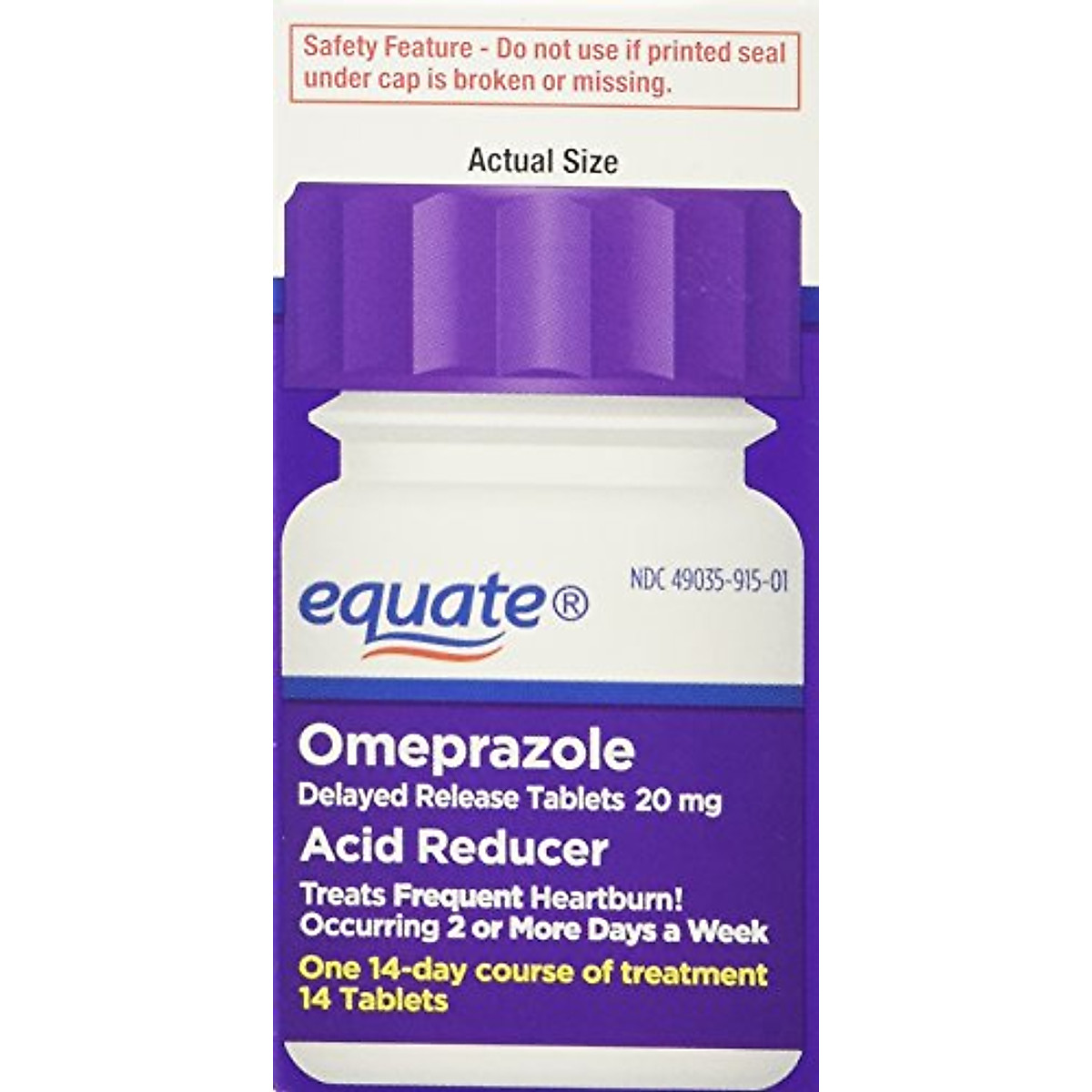 Equate Omeprazole 20 Milligram, Acid Reducer, Delayed Release, 42 Tablets