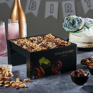 Holiday Mixed Nuts Gift Basket, in Elegant Display Stand Box, Gift Set for Easter, Birthday Party, Sympathy, Healthy Gift Snack Box for Men and Women. Kosher - Snackberry (Original)