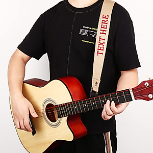 Sinseike Personalized Embroidered Guitar Strap (black)