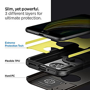Spigen Tough Armor [Extreme Protection Tech] Designed for iPhone SE 2022 Case/iPhone SE 3 Case 2022 / iPhone SE 2020 Case/iPhone 8 Case/iPhone 7 Case - Gunmetal