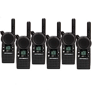 6 Pack of Motorola CLS1110 Walkie Talkie Radios with Headsets & 6-Bank Charger