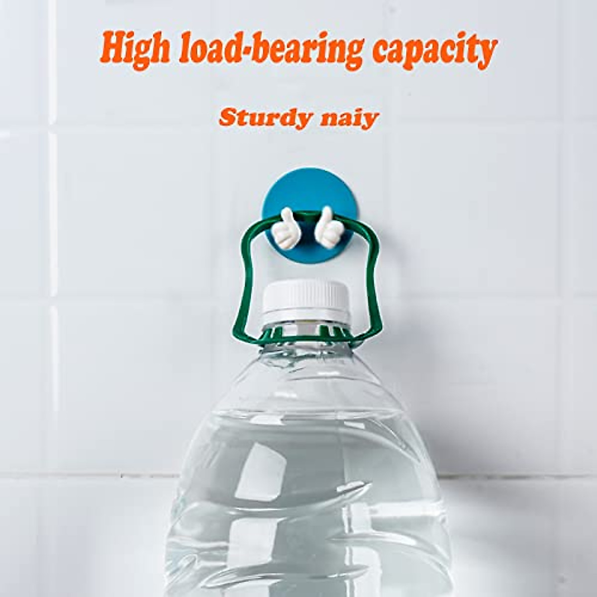 AELITOK Utility Thumb Wall Hooks,Damage Free Hanging Hooks for Walls,Adhesive Wall Hooks for Home Office Bedroom Kitchen 10pcs (Mixed Colors)