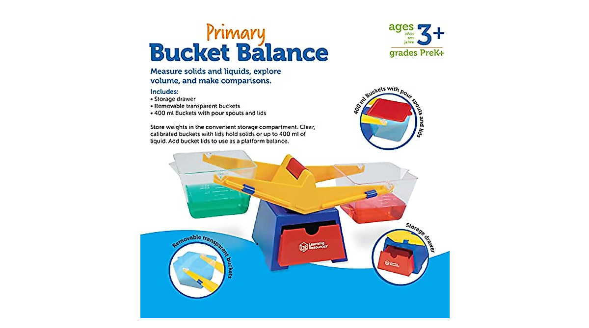 Primary Bucket Balance Scale for Kids | STEM Learning Toys 3+