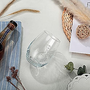 Geiserailie Hummingbird Stemless Wine Glass Hand Stemless Glass Christmas Branch Coffee Tea Cup Exquisite Presents for Women Friends Men, 15.2 oz