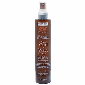 On Natural On Curl & Wavy Curl Defining Conditioner & Detangler, Argan Tree, 8oz, 8 Oz