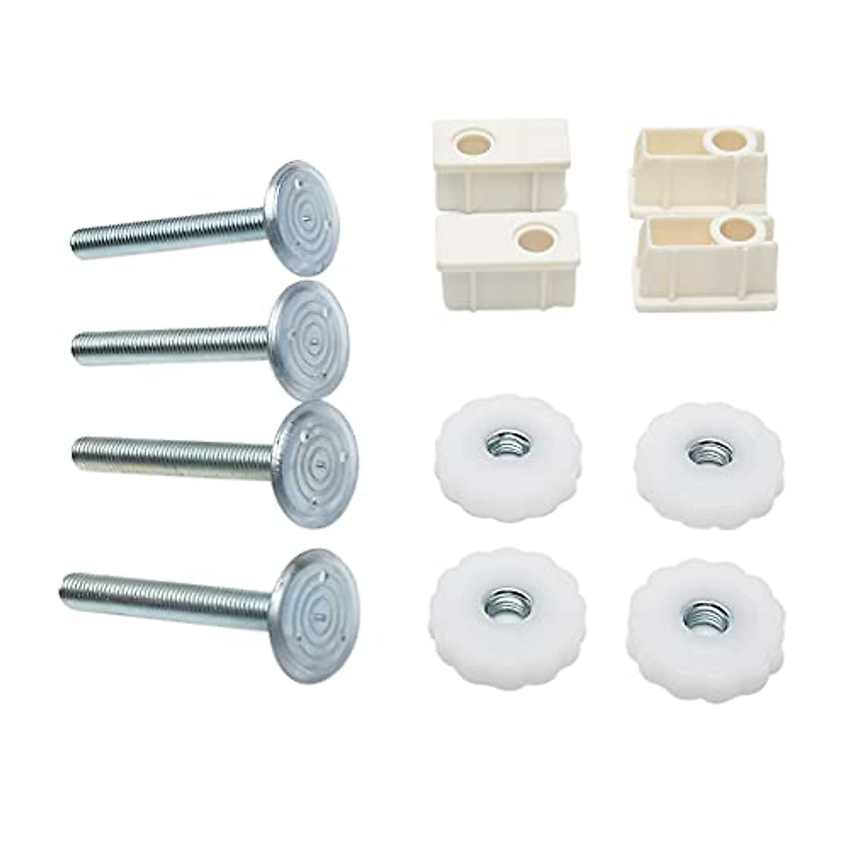 CALIDAKA 4 Pack 10MM Baby Gate Threaded Spindle Rod, M10 Spindle Rods Gate Spindle Rods Accessory Pressure Gate Replacement Parts Screw Mounted Bolts Kit for Gate/Stair Railing Safety Gate