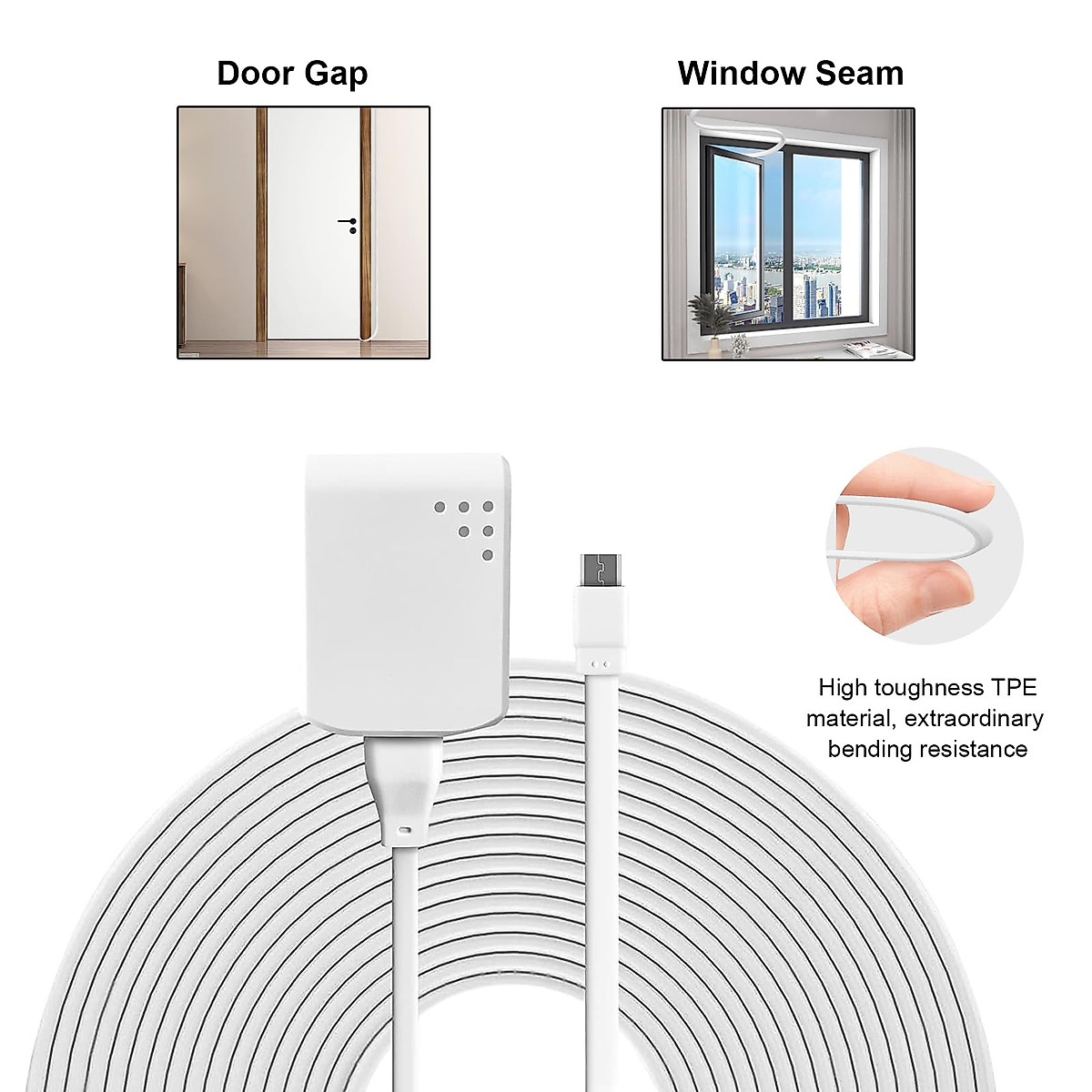 16.5 FT Power Extension Cable Charger for Wyze Cam V3, Wyze Cam Outdoor, Blink Outdoor, Yi Camera, Simplisafe, Arlo Essential, KasaCam, Weatherproof Charging Cord with Adapte for Security Camera