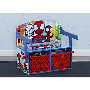 Delta Children Kids Convertible Activity Bench - Greenguard Gold Certified, Marvel Spidey and His Amazing Friends