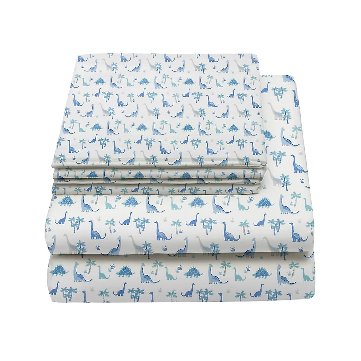 LITTLE CELEBRITY Twin Sheet Set | Kids Sheet & Pillowcase Sets | Twin Sheets for Boys Girls, Fitted Sheet, Top Sheet, Pillowcase | Twin Sheets Set | Twin Bed Sheets | Bed Sheets Twin (Dino Jungle)