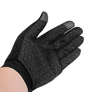 Women Men Full Finger Touch Screen Cycling Gloves Mesh Quick Dry Non-slip Motorcycle Road Mountain Bike Riding Gloves UV Protection Fitness Climbing Fishing Workout Exercise Golf Gloves (Grey)