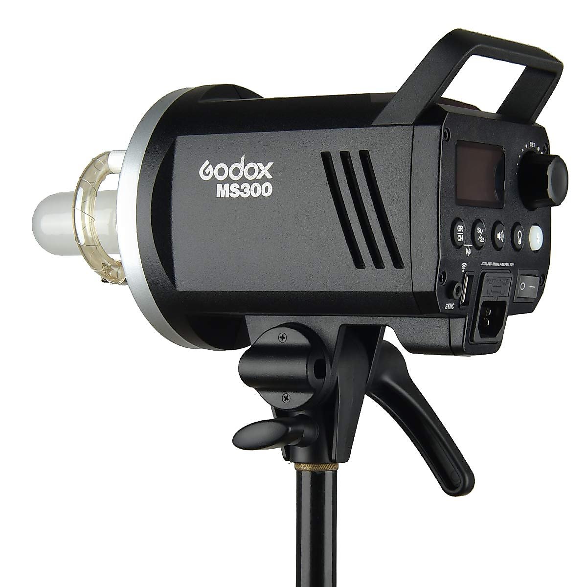 Godox MS300 300W 2.4G Built-in Wireless Receiver Lightweight, Compact and Durable Studio Flash Bowens Mount and 150W Modelling Lamp with Standard Reflective