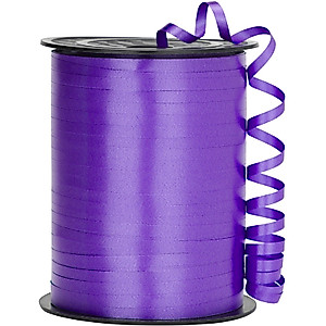 OMISELIO Purple Ribbon, 500 Yard Dark Purple Curling Ribbon, Curling Ribbon for Gift Wrapping, Curly Ribbon, Balloon String, Balloon Ribbon, Gift Ribbon for Halloween, Mardi Gras, Mermaid Party