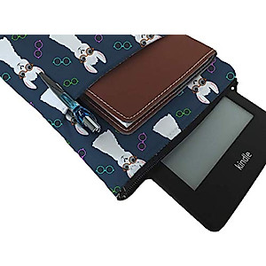 Nerdy Llama Book Sleeve - Book Cover for Hardcover and Paperback - Book Lover Gift - Notebooks and Pens Not Included