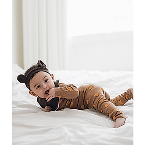 AVAUMA Baby Boys Girls Pajama Set 6M-8T Kids Cute Toddler Snug fit Pjs Cotton Sleepwear (GomGom_Brown L)