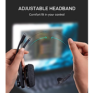Edifier CC200 Bluetooth Headset with Noise Cancelling Microphone - Trucker Bluetooth Headset - HD Voice - 29hrs Talk Time - USB-C Cable - Multiple Calls Control - Ultralight Design - Black