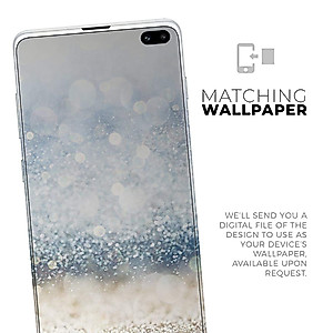 DesignSkinz Unfocused Blue and Gold Sparkles Protective Vinyl Decal Wrap Skin Cover Compatible with The Samsung Galaxy S20 (Screen Trim & Back Glass Skin)