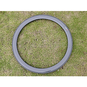 Toray Carbon Wheel Rims Full Carbon 3K Matt Road Bike Tubular Wheel Rim 50mm Basalt Brake Side Width 25mm / Holes : 24, 24