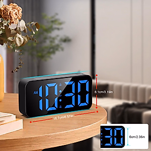 Topski Loud Alarm Clocks for Bedrooms Heavy Sleepers, Digital Clock with Night Light, Large Display, Dual Alarm, Snooze, Dimmable Bedside Alarm Clock for Kids Teens Boys Girls