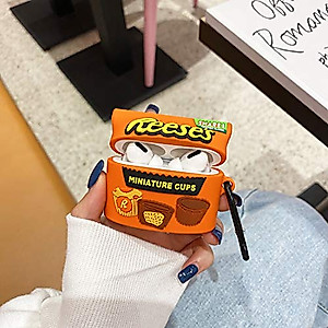Airpod Pro Case, Cute 3D Funny Reeses Cartoon Soft Silicone Cover, Kawaii Cool Keychain Design Skin, for Girls Children and Boys Airpod Pro Case (KANSDF/PRO/REESES)