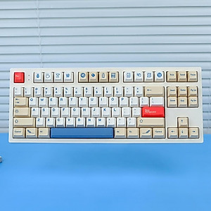 ZMX Soy Milk Custom Keycaps,136 Keys PBT Dye-Heat Sublimation Cherry Profile Personalized Keycaps Set for MX Switch Compatible with Mac Windows PC Mechanical Gaming Keyboard
