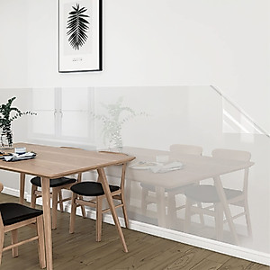 CHANMOL Clear Peel and Stick Wallpaper, Self-Adhesive Wallpaper Wall Protector, Oil Proof Waterproof Contact Paper for Kitchen Cabinets, Whiteboard, Shelf Drawer Liner (15.7" x 394")