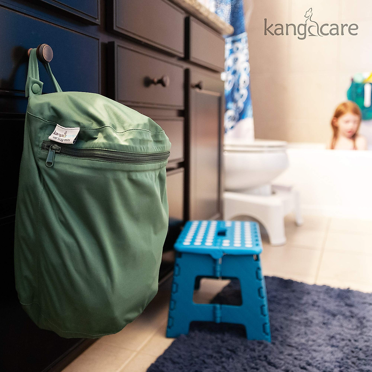 Kanga Care Wet Bag Mini Seam Sealed Waterproof 3D Dimensional for Baby Cloth Diapers, Travel, Beach, Pool, Gym, Swim | Castle