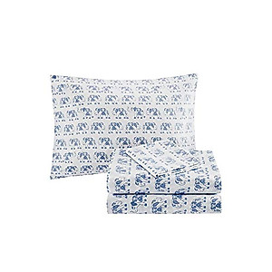 Intelligent Design Complete Bed In A Bag Casual Boho Comforter with Sheet Set Decorative Pillow, All Season Bedding Set, Queen, Tulay Purple 9 Piece