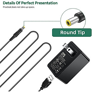 FITE ON 5V AC/DC Adapter + USB Cable Replacement for Launch CRP123X CRP129X CRP123E CRP129E Diagnostic Scanner Tool UL Listed